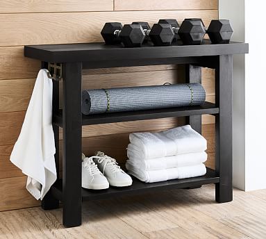 Reed 40" Home Gym Storage Console Table | Pottery Barn