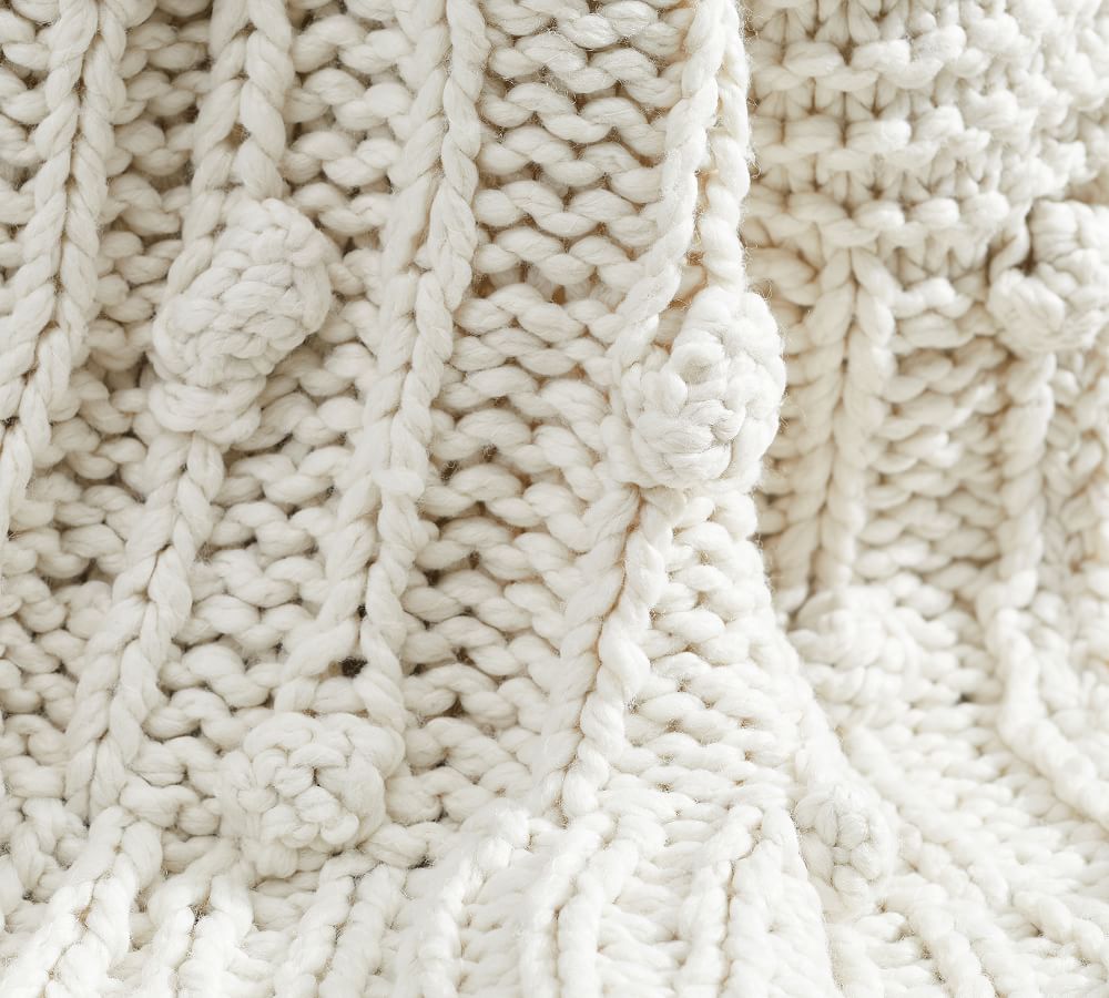 Edilon Bobble Knit Throw | Pottery Barn