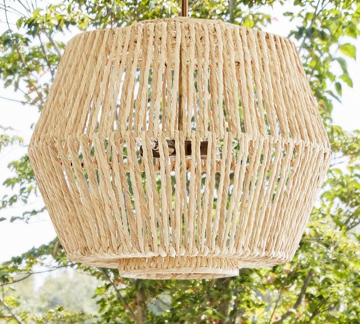 Abaca Woven Pendant | Pottery Barn