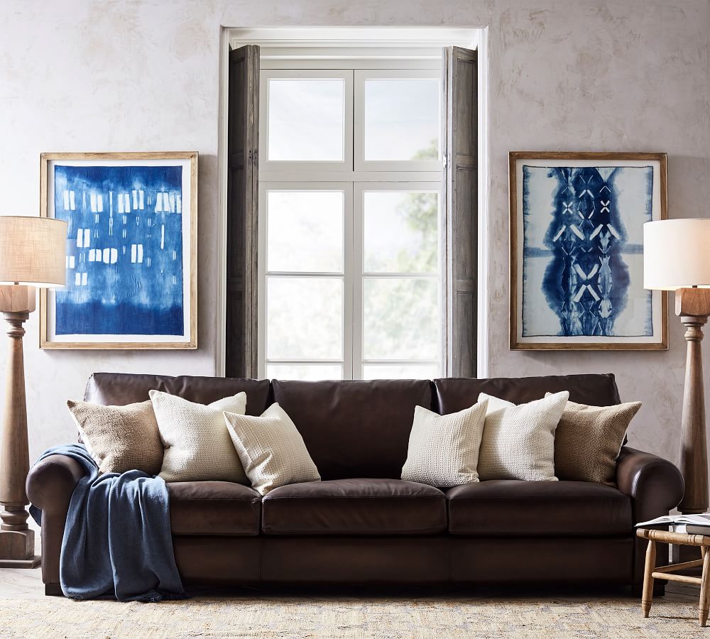 Turner Roll Arm Leather Sofa | Pottery Barn