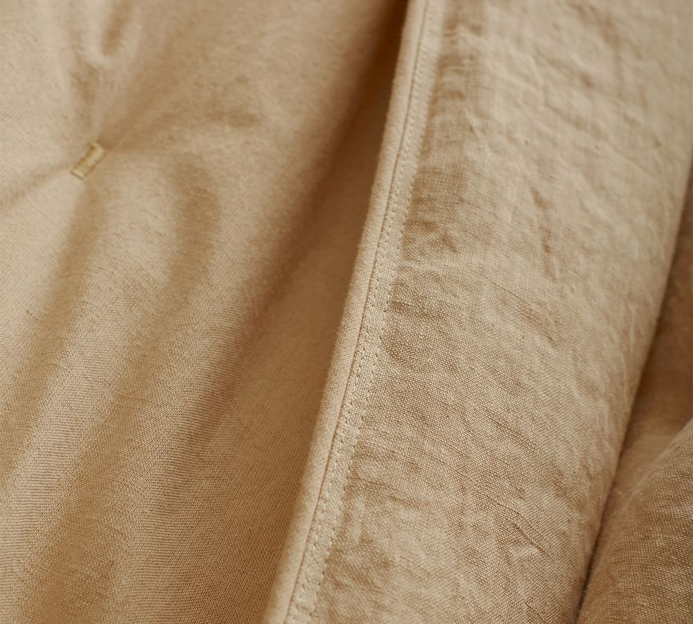 Belgian Flax Linen Comforter - White | Pottery Barn