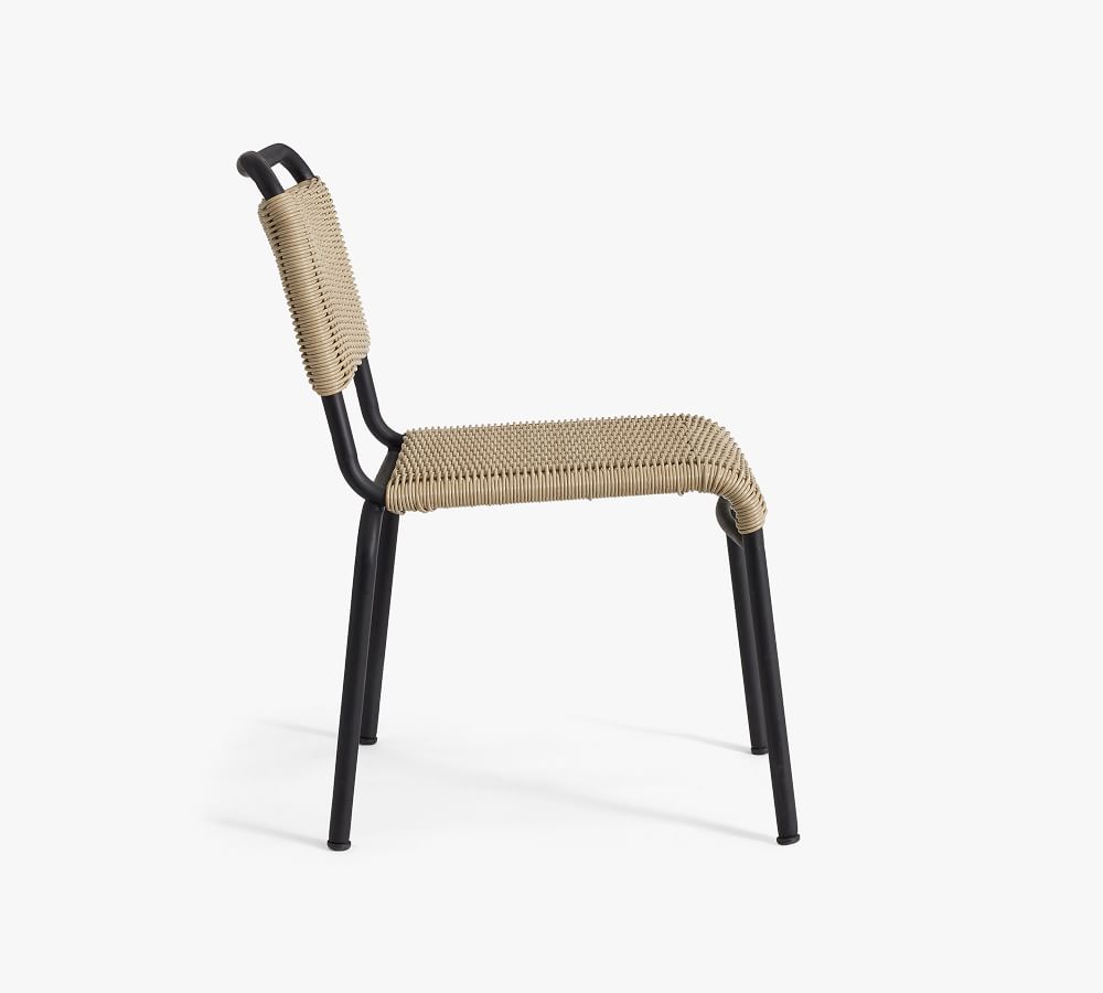 Tulum All-Weather Wicker Stackable Patio Dining Chair | Pottery Barn