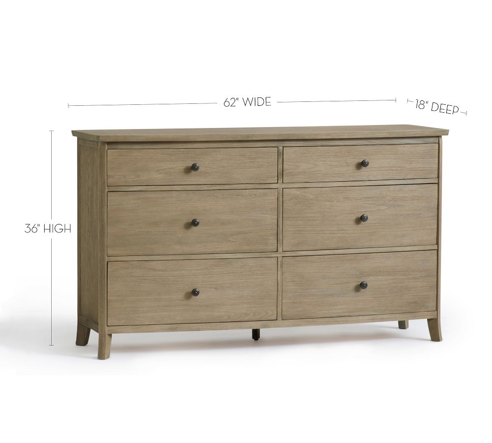 Chloe 6-Drawer Wide Dresser | Pottery Barn