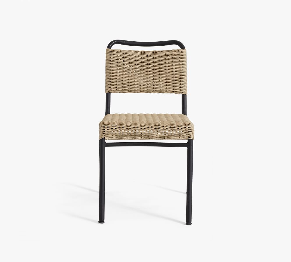 Tulum All-Weather Wicker Stackable Patio Dining Chair | Pottery Barn