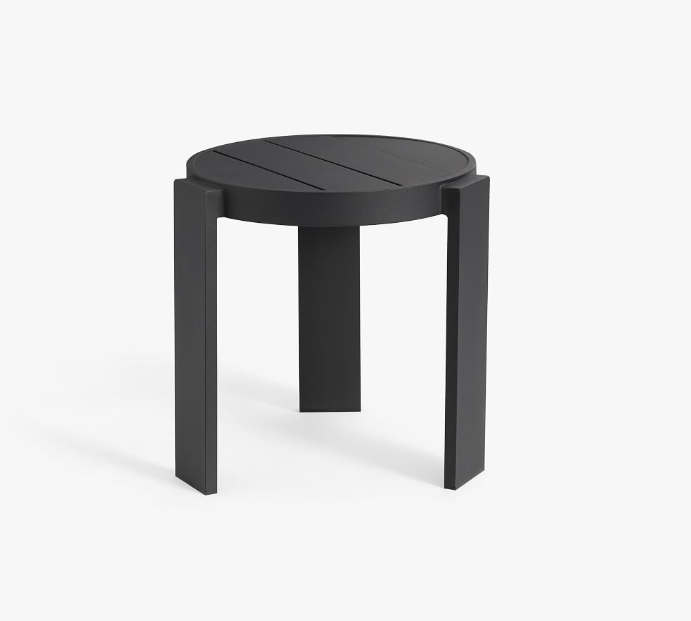 Malibu 18" Metal Stackable Side Stool, Set of 2, Black | Pottery Barn