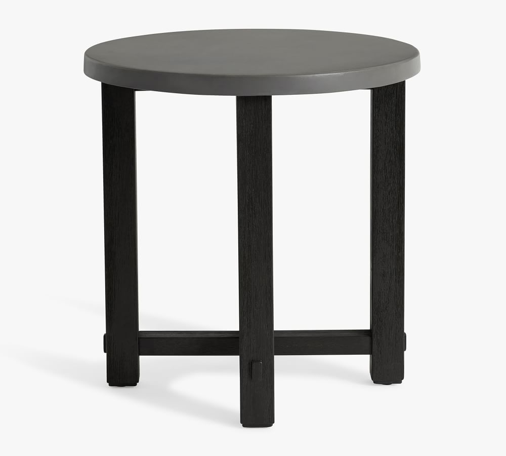 Abbott Outdoor Side Table, Brown | Pottery Barn