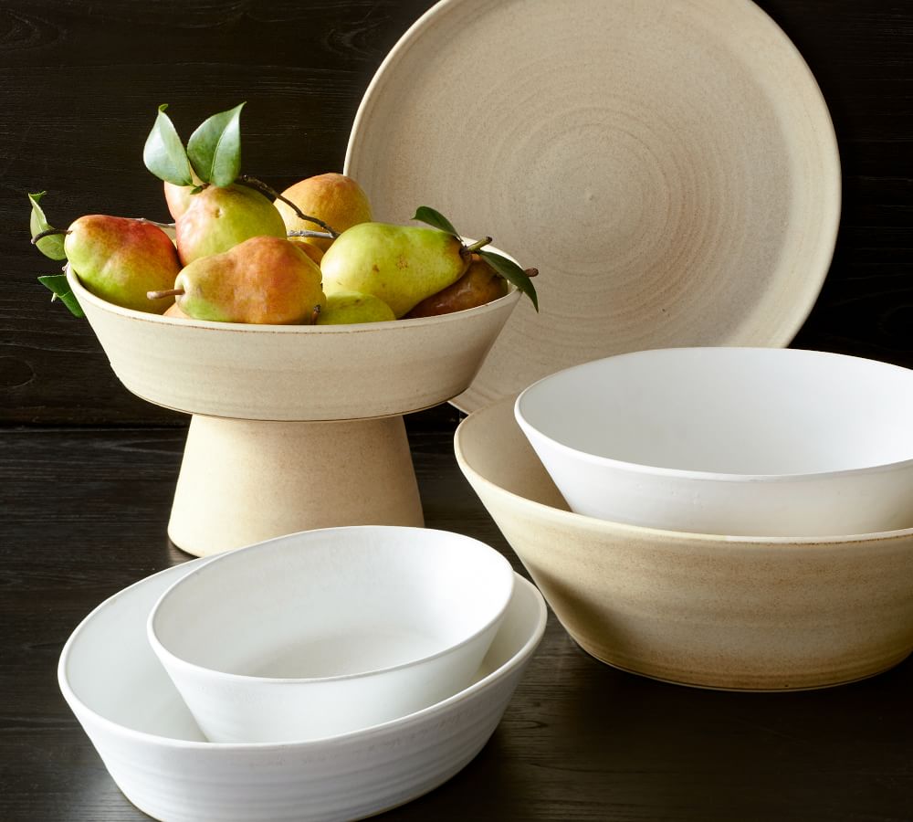 Larkin Reactive Glaze Stoneware Dinnerware Collection | Pottery Barn