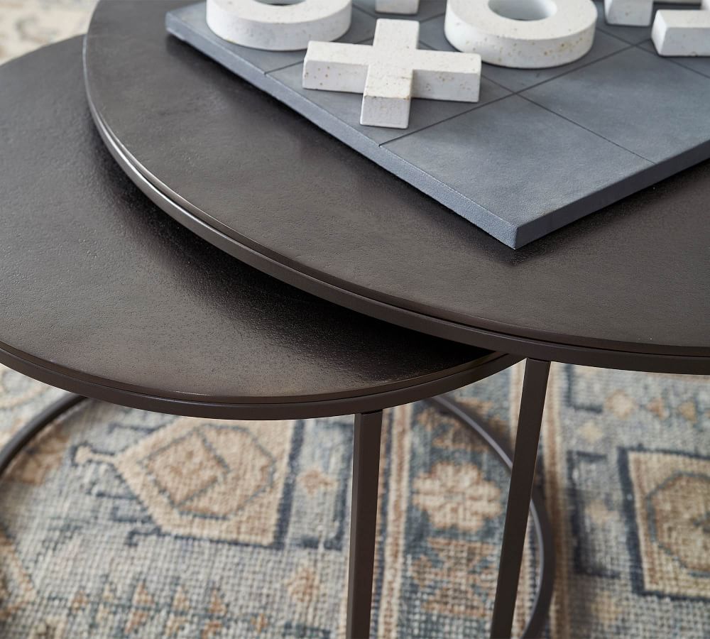 Duke Round Metal Nesting Coffee Tables | Pottery Barn