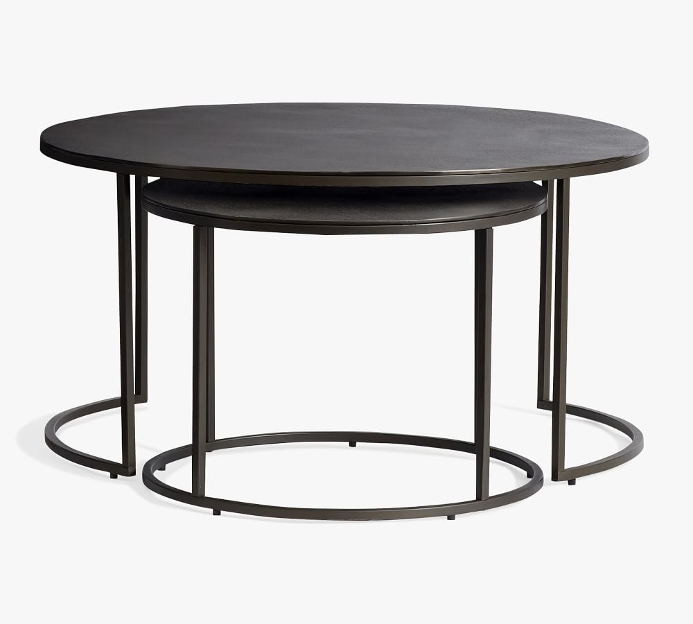 Duke Round Metal Nesting Coffee Tables | Pottery Barn
