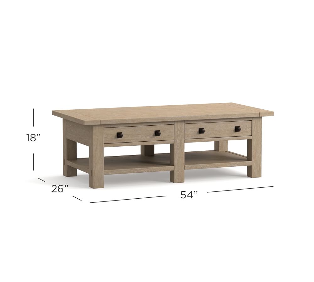 Benchwright 54" Rectangular Coffee Table | Pottery Barn