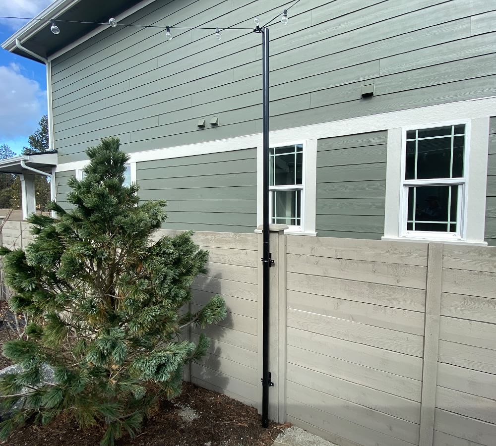 Bistro Wall Mounted String Lights Posts | Pottery Barn