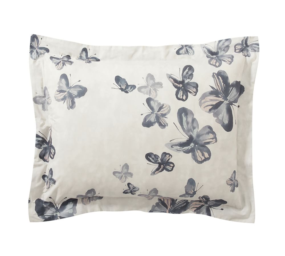 Butterfly Kisses Organic Percale Sham | Pottery Barn