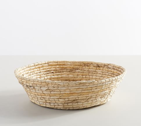 Wynne Coil Handwoven Abaca Charger Plate | Pottery Barn