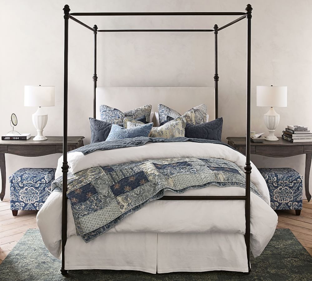 Antonia Metal Canopy Bed | Pottery Barn