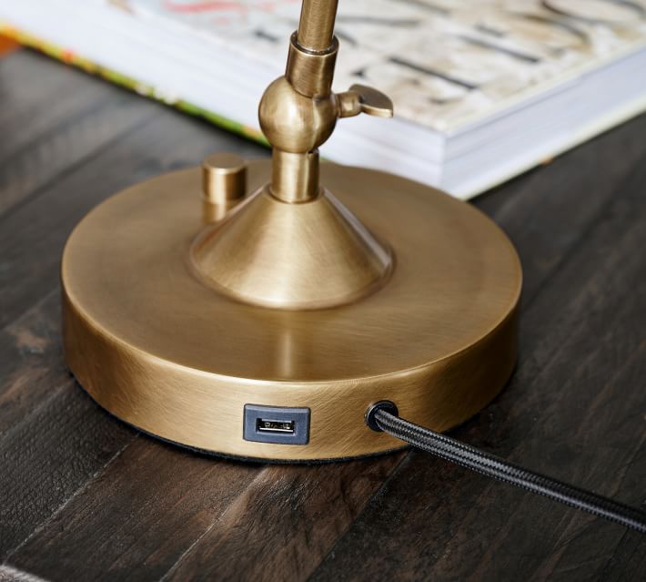Kimble Metal USB Task Lamp | Pottery Barn