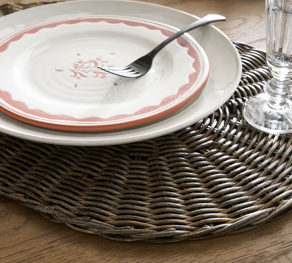 Handwoven Wicker Oval Charger Plate | Pottery Barn