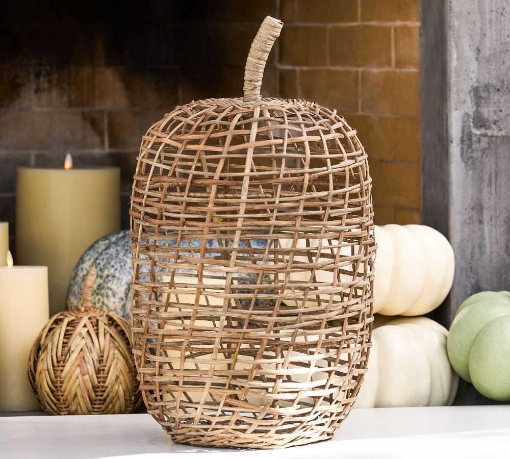 Handwoven Wicker Pumpkins | Pottery Barn