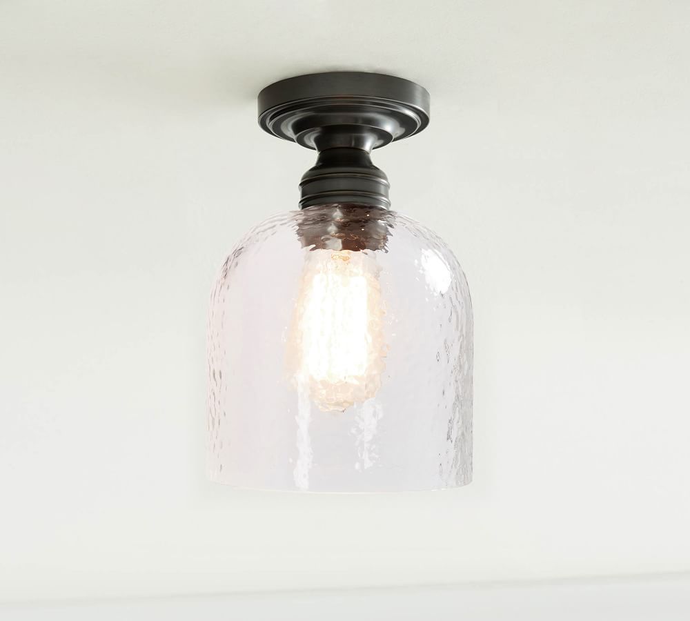 Textured Glass Flush Mount | Pottery Barn