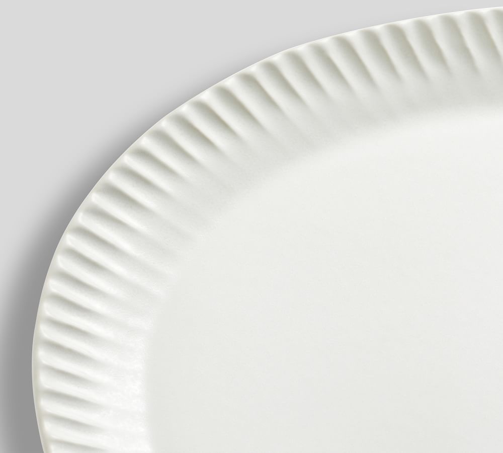 Ridge Textured Stoneware Serving Platter | Pottery Barn