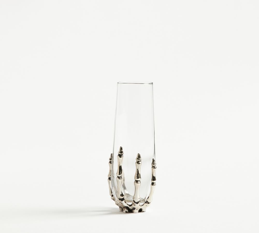 Skeleton Hand Stemless Champagne Flute | Pottery Barn