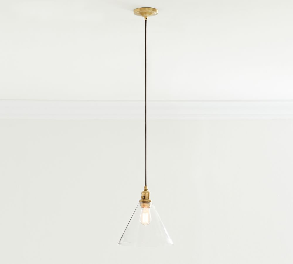 Flared Glass Cord Pendant | Pottery Barn