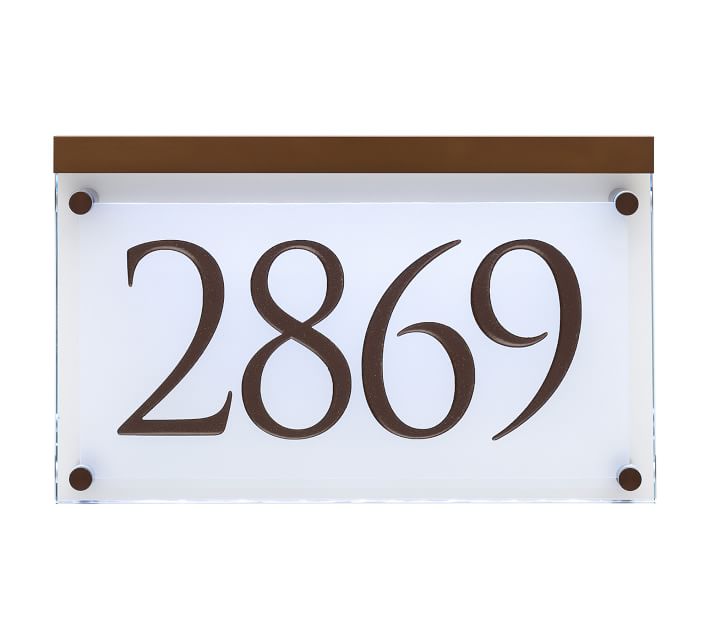 Modern Lighted Address Plaques | Shelly Lighting
