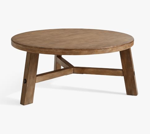Rustic Farmhouse 44" Round Coffee Table | Pottery Barn