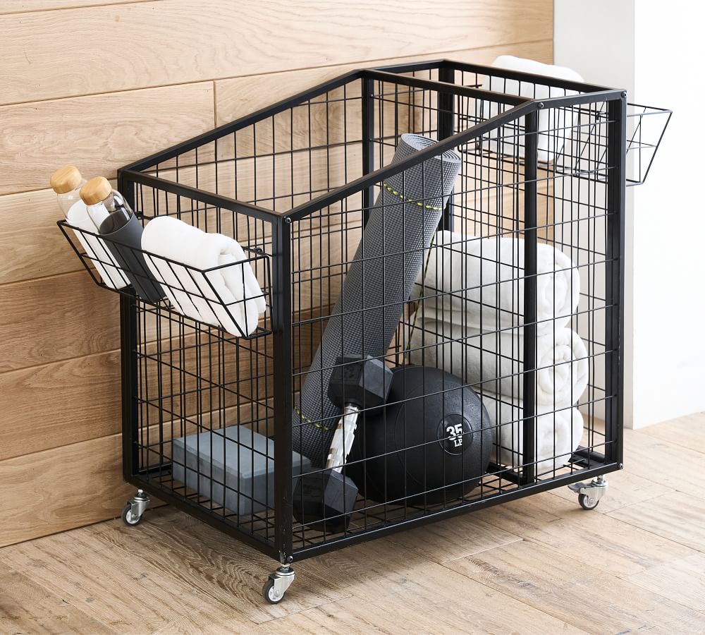 Industrial Metal Gear Storage Cart | Pottery Barn