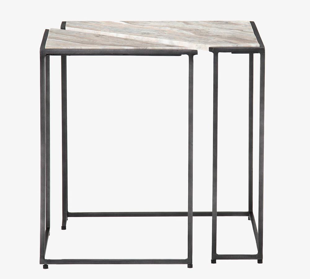 Granby 20" Marble Bunching End Tables | Pottery Barn