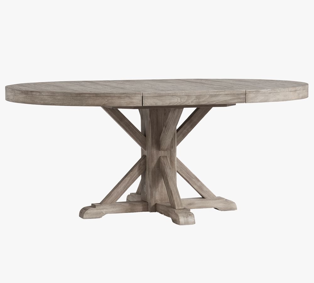 Benchwright Round Pedestal Extending Dining Table | Pottery Barn