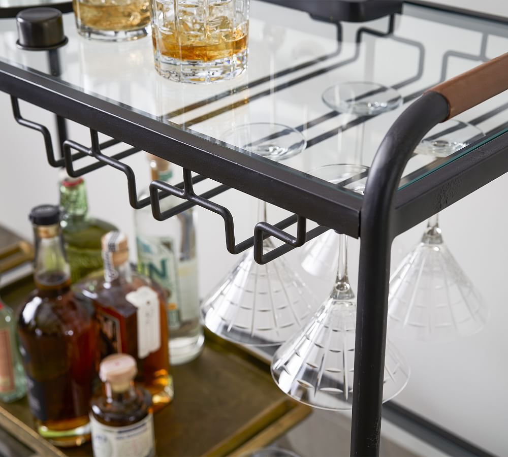 Hugo 35" Metal Bar Console | Pottery Barn
