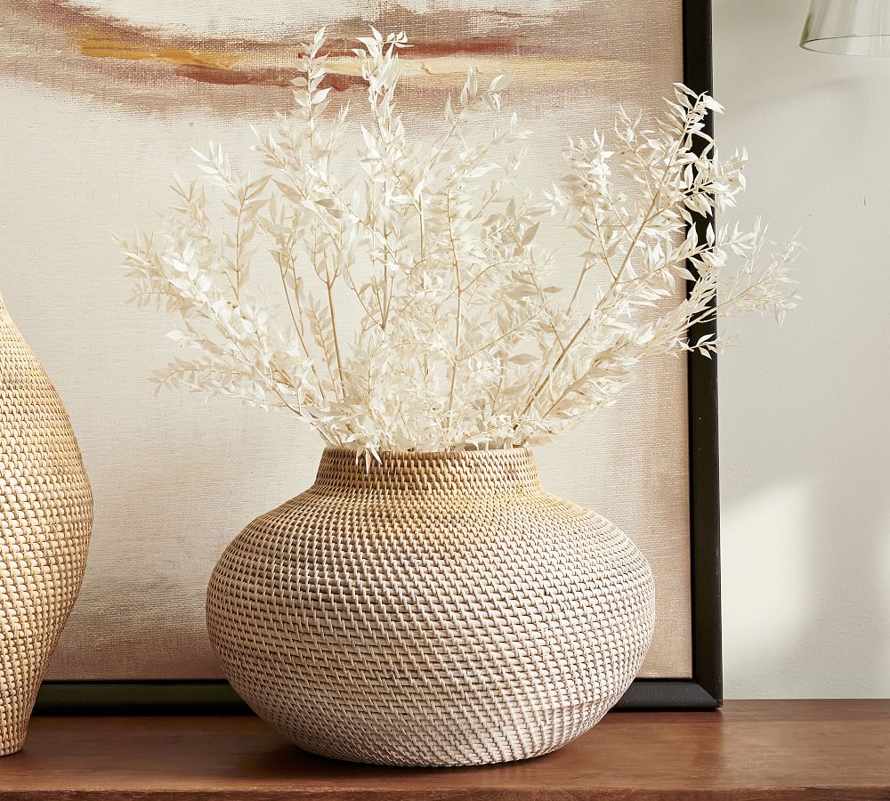 Woven Rattan Vases | Pottery Barn