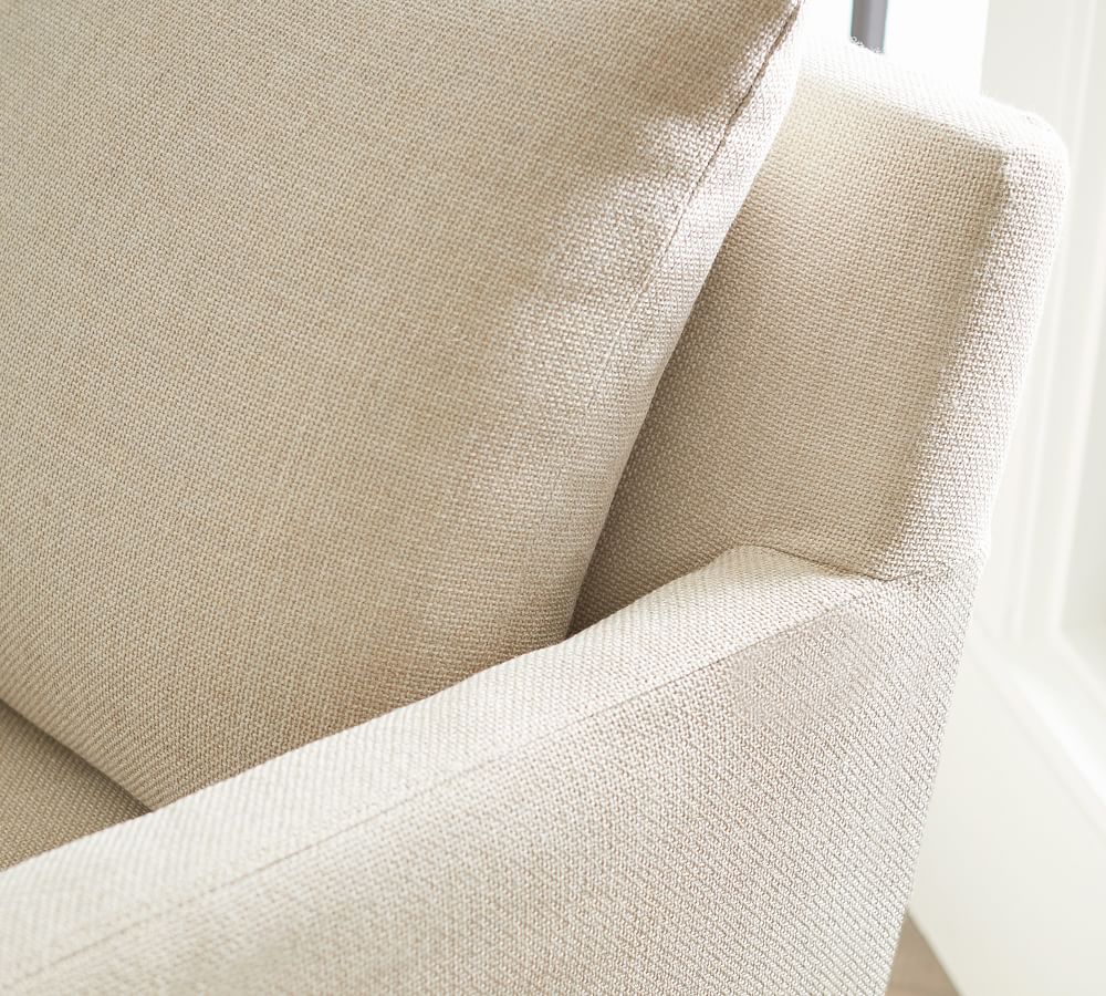 Ayden Square Arm Slipcovered Swivel Glider | Pottery Barn