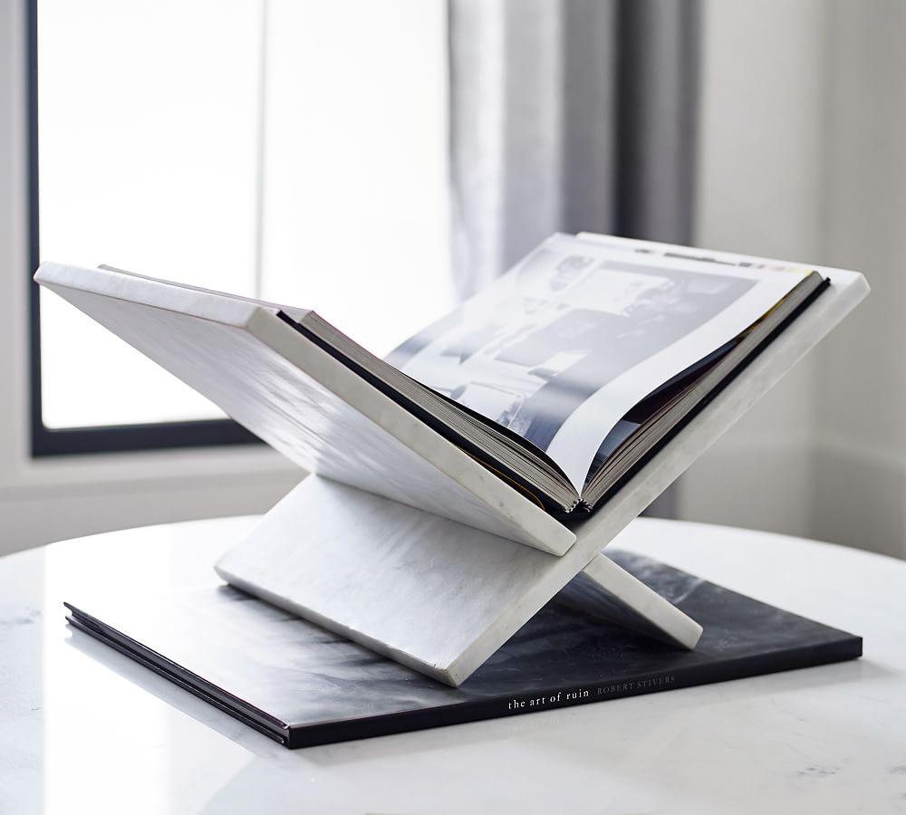 White Marble Magazine Holder | Pottery Barn