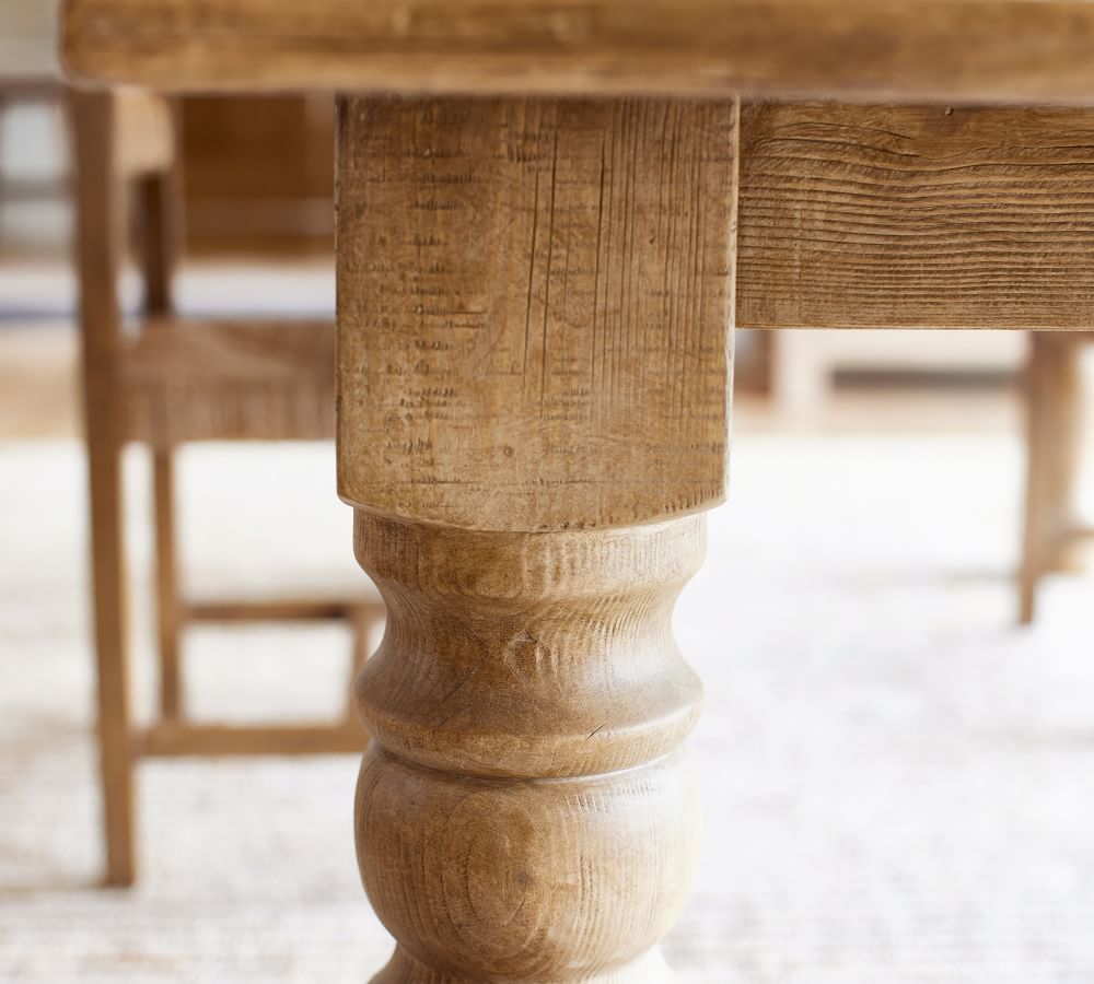 Heritage Farmhouse Turned Leg Extending Dining Table | Pottery Barn