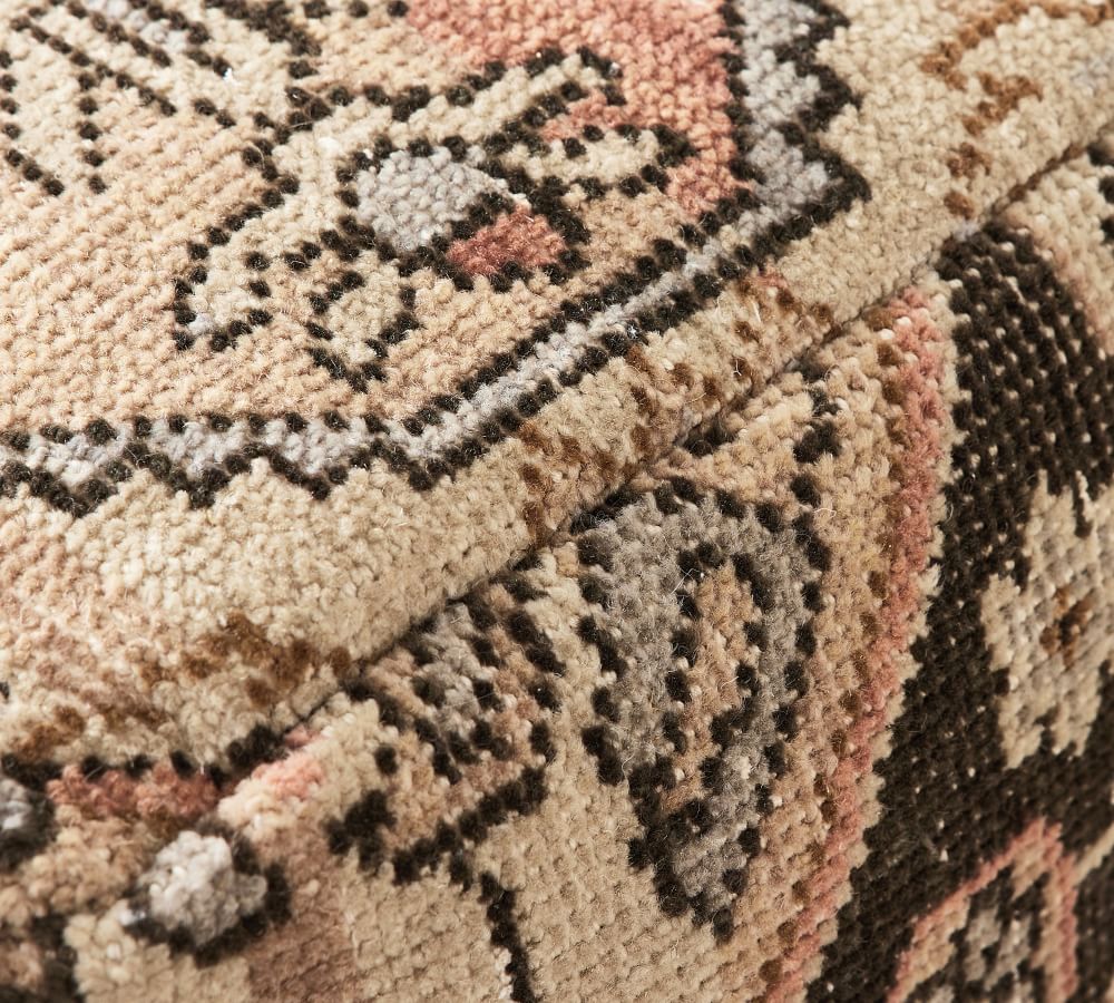 Maza Hand-Knotted Pouf | Pottery Barn