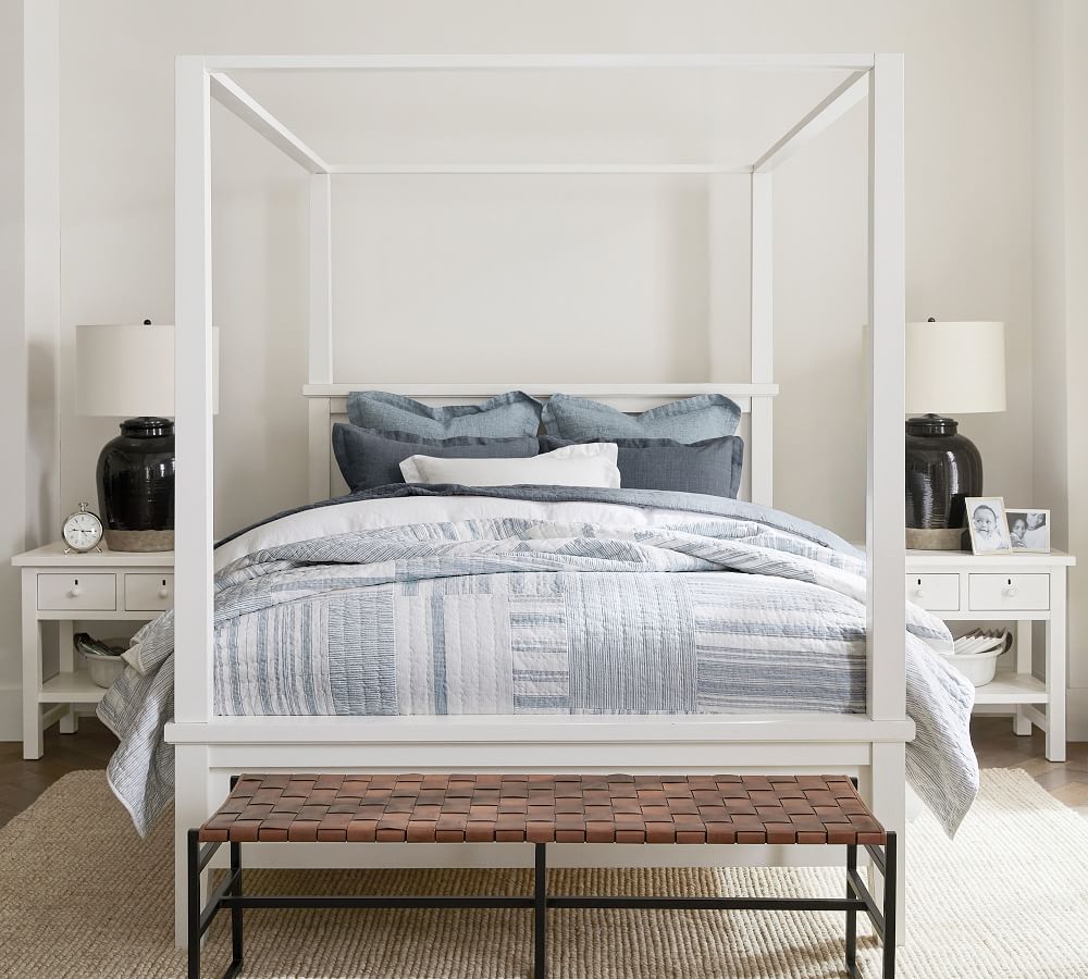 Farmhouse Canopy Bed | Wooden Beds | Pottery Barn