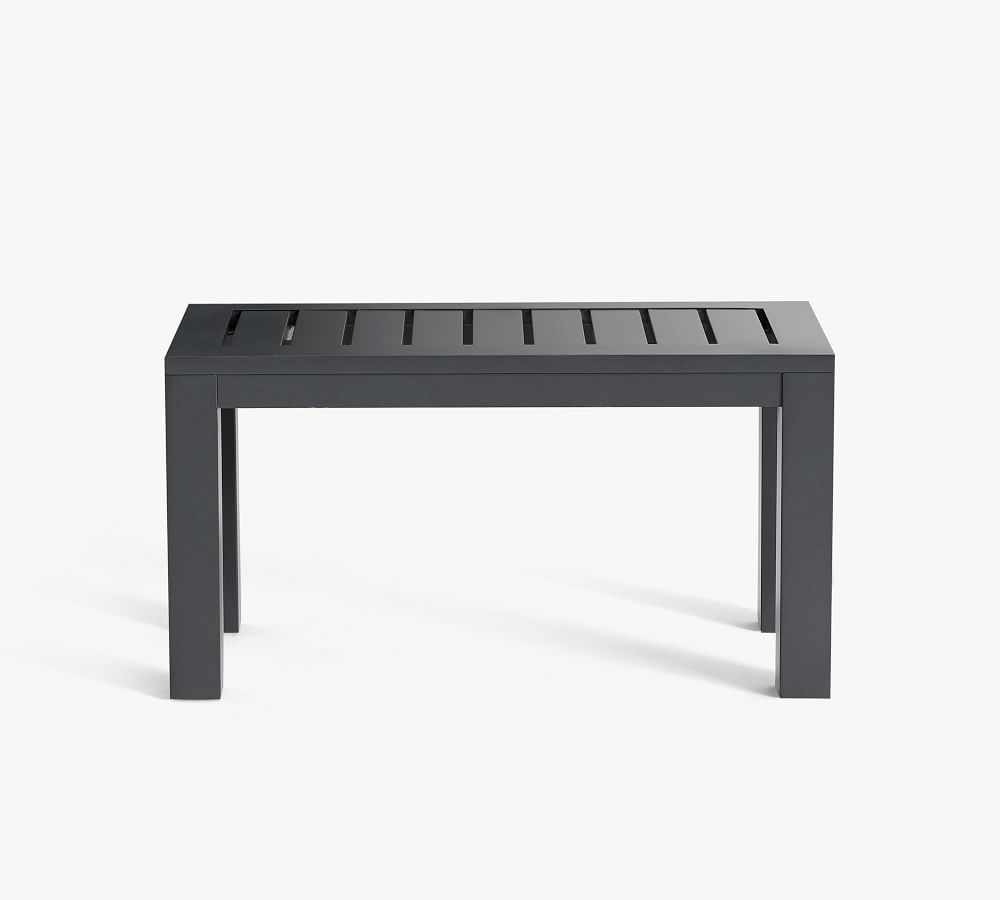Indio Metal Rectangular Side Table, Slate | Pottery Barn