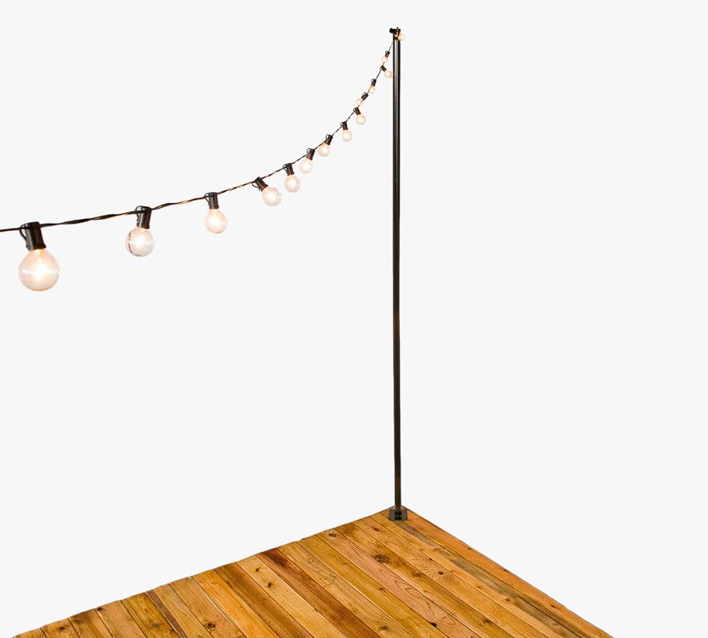 Outdoor Bistro Standing String Light Posts | Pottery Barn