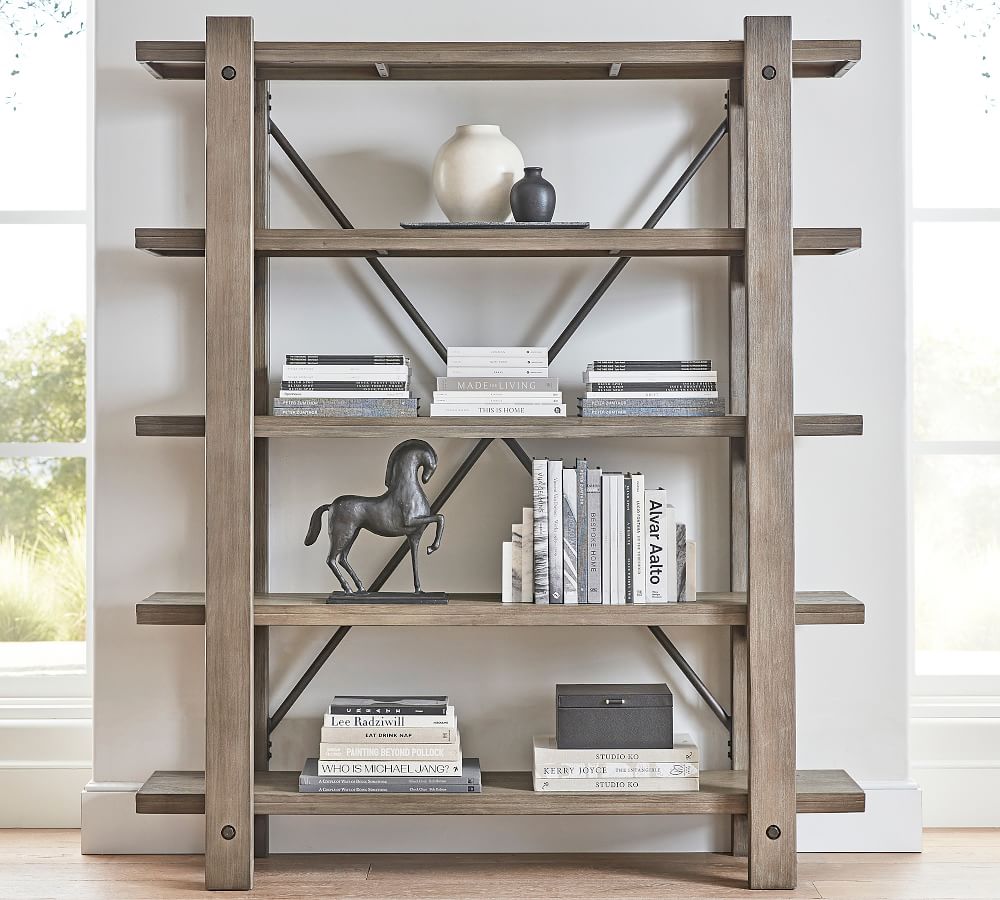 Benchwright 61" x 72.5" Etagere Bookcase | Pottery Barn