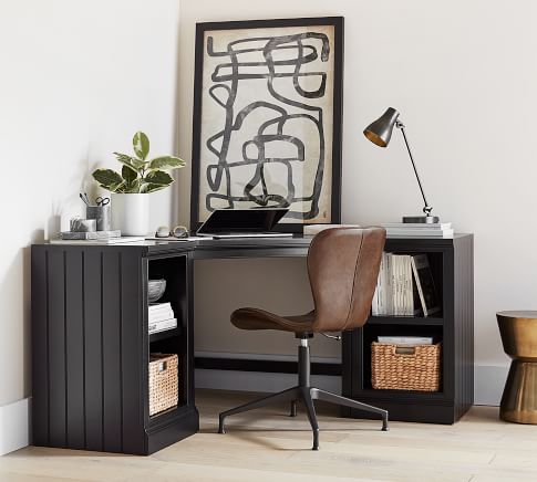 Aubrey 28.5" x 84" End Cap Corner Bookcase | Pottery Barn
