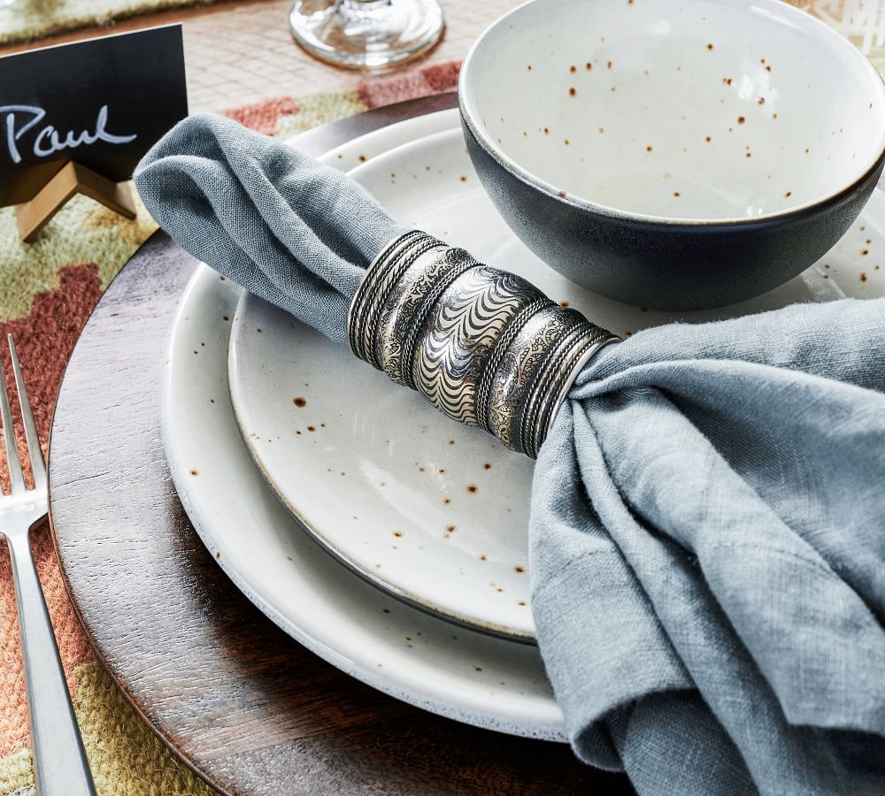Etched Bangle Napkin Rings - Set of 4 | Pottery Barn