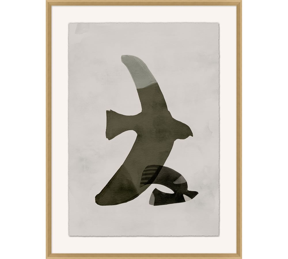 Neutral Flock Framed Print | Pottery Barn