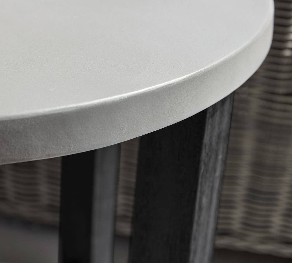 Abbott Outdoor Side Table, Brown | Pottery Barn