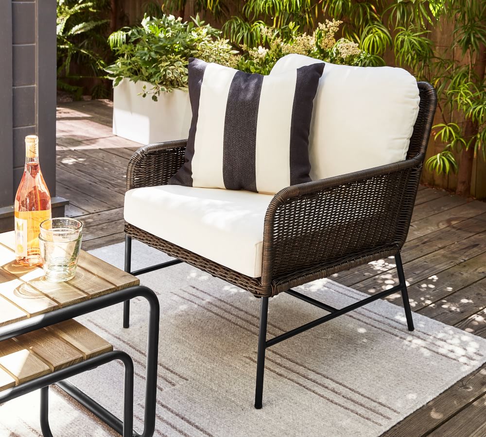Tulum All-Weather Wicker 24.5" Patio Lounge Chair | Pottery Barn