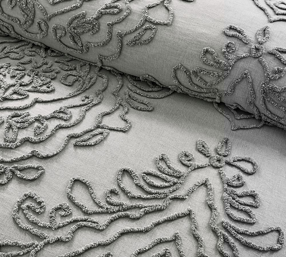 Renee Candlewick Sateen Duvet Cover | Pottery Barn