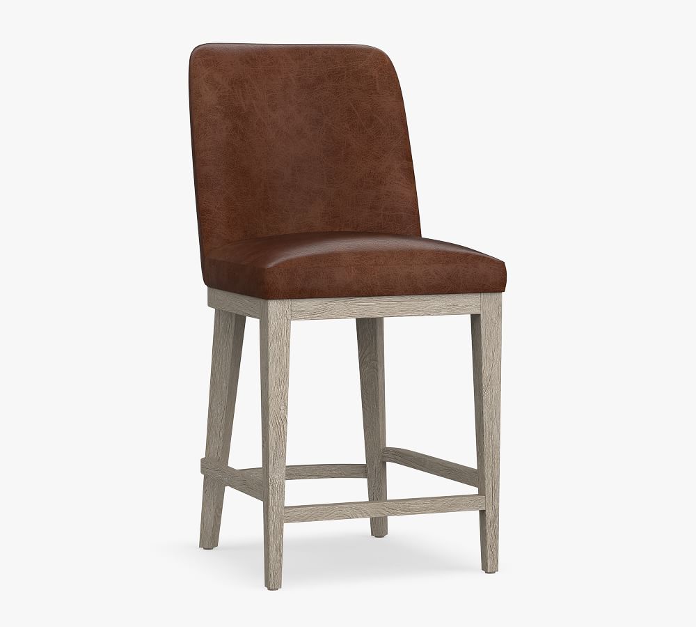 Layton Leather Bar & Counter Stools | Pottery Barn
