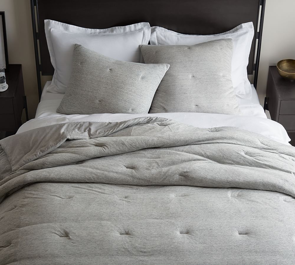 Belgian Flax Linen Jersey Comforter | Pottery Barn