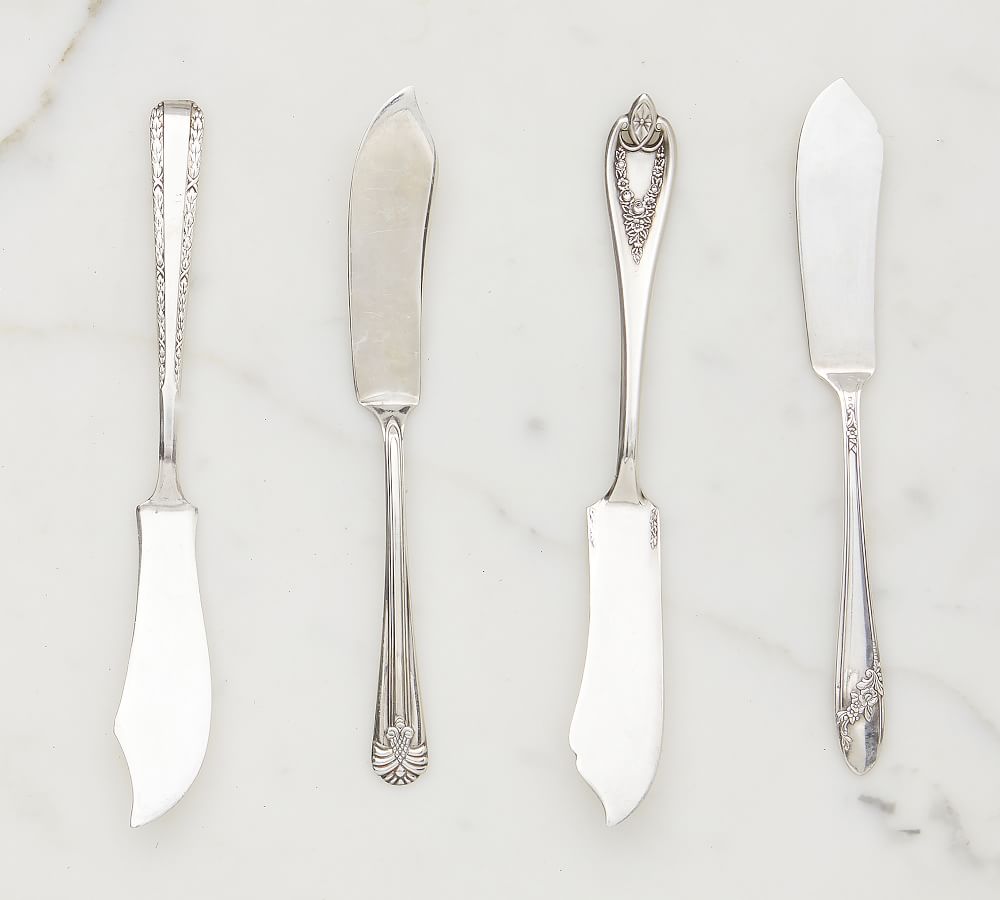Vintage Found Hotel Silver Spreaders - Set of 4 | Pottery Barn