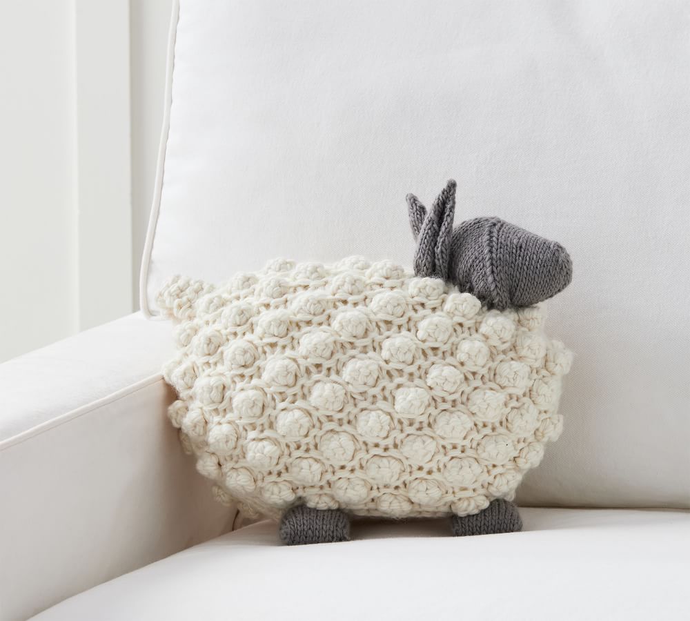 Posy Sheep Shaped Pillow | Pottery Barn